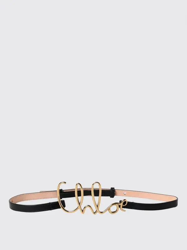 Chloé Logo Belt - Black