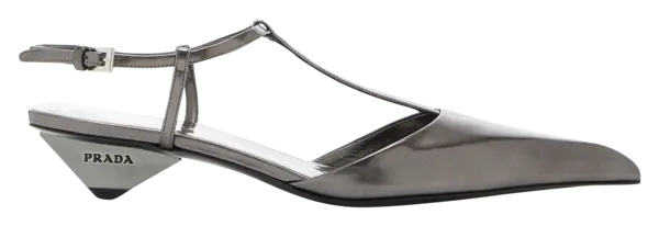 Prada Metallic Leather Pumps