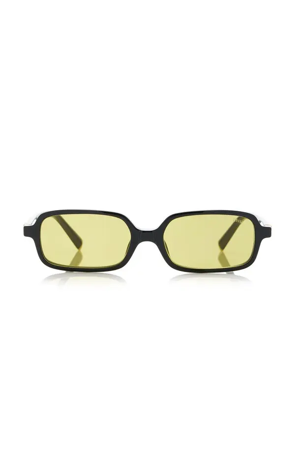 Miu Miu Square Frame Acetate Sunglasses - Black