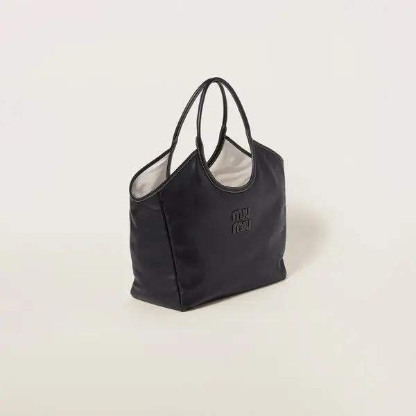 Miu Miu Ivy Leather Tote - Black | Editorialist