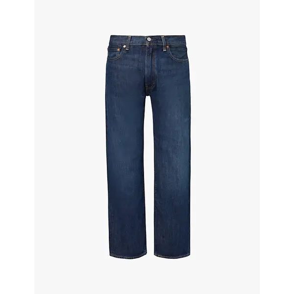 LEVI'S 555 Whiskering Straight Leg Mid-rise Denim Jeans