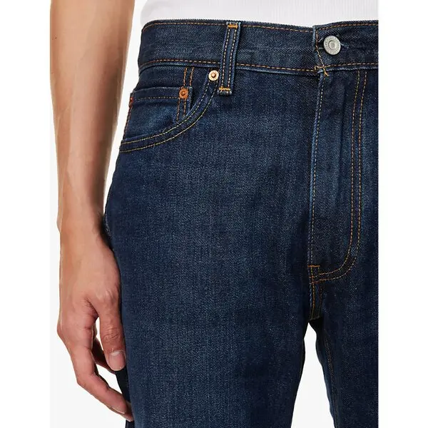 LEVI'S 555 Whiskering Straight Leg Mid-rise Denim Jeans