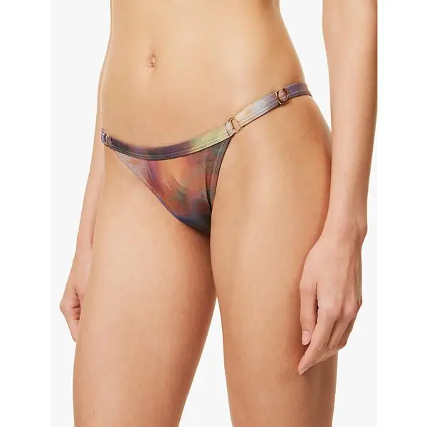 GRACEJACOB Stormi Graphic Print Bikini Bottom