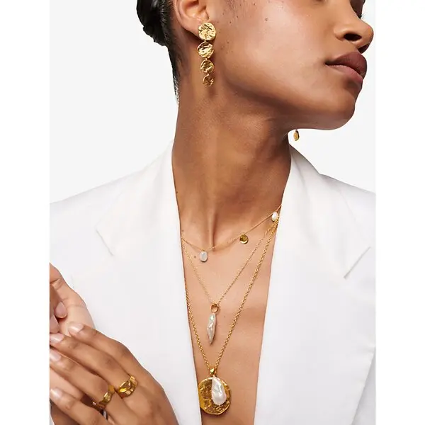 Monica Vinader Capri Keshi-pearl Pendant Necklace - Yellow Gold