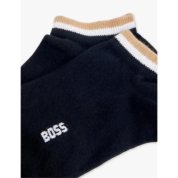 BOSS Cotton-blend Socks Pack Of Two - Black