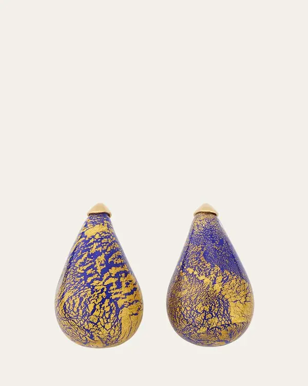 Bottega Veneta Glass Drop Earrings - Midniteblu