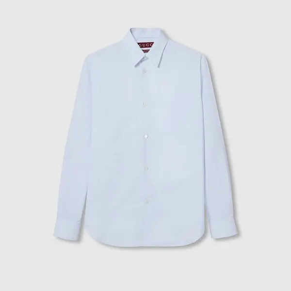 Gucci Striped Cotton Poplin Shirt - White
