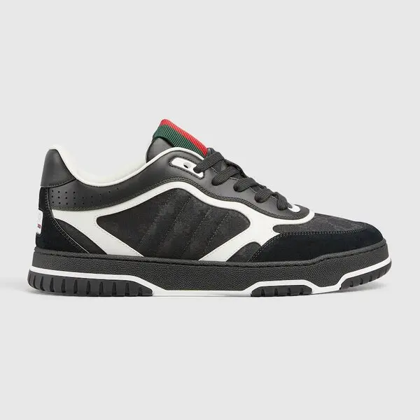 Gucci Re-web Leather Sneaker - Black