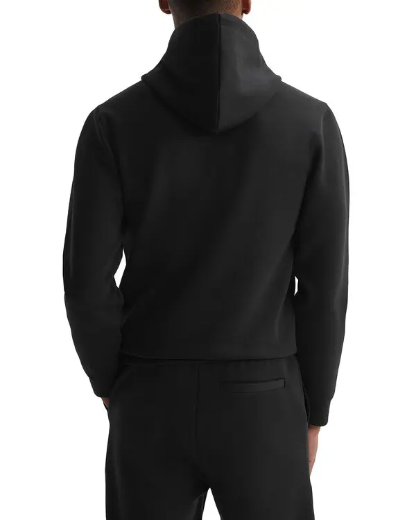 REISS Fabien Interlock Hoodie - Black