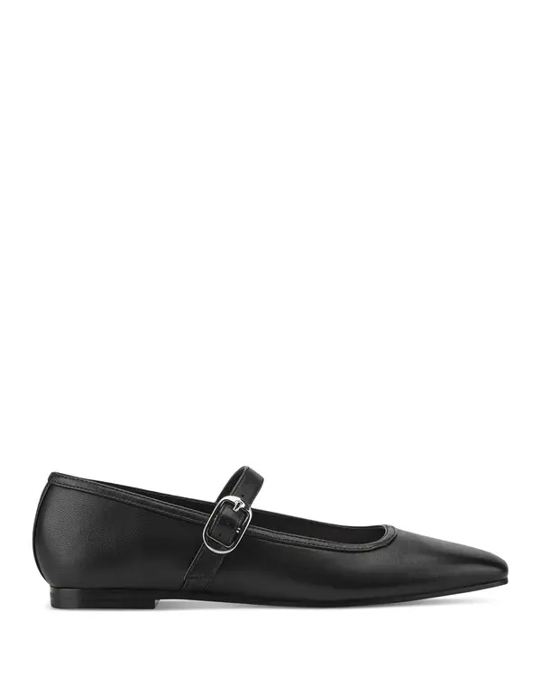 MARC FISHER LTD. Garissa Leather Mary Jane Flats - Black