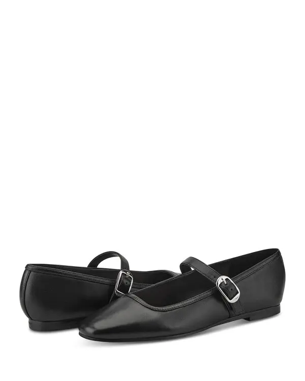 MARC FISHER LTD. Garissa Leather Mary Jane Flats - Black