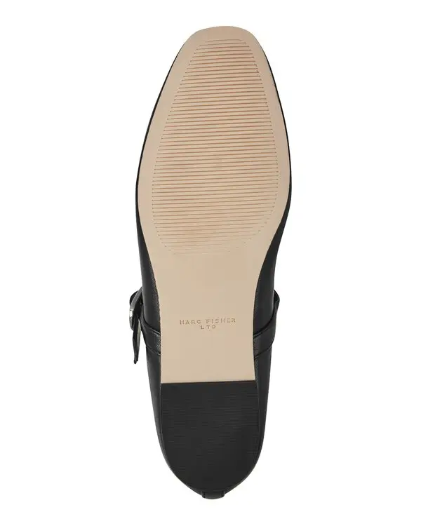 MARC FISHER LTD. Garissa Leather Mary Jane Flats - Black