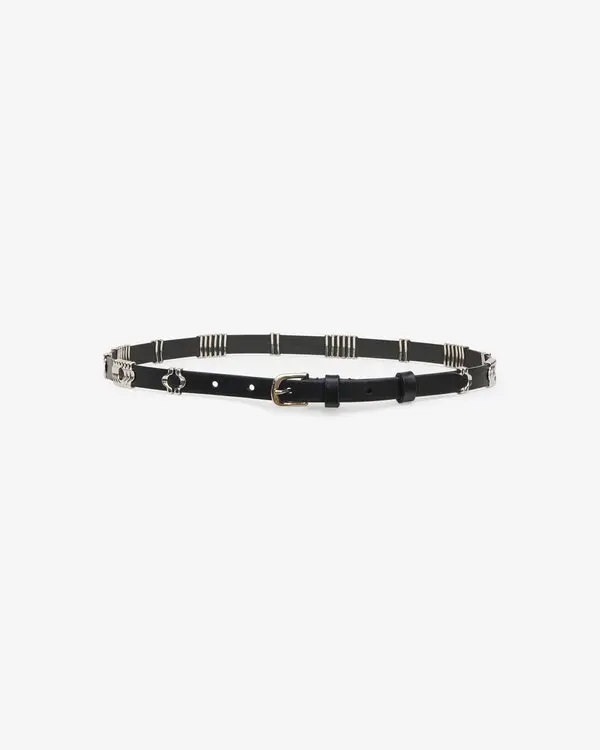Isabel Marant Odena Belt - Black/silver