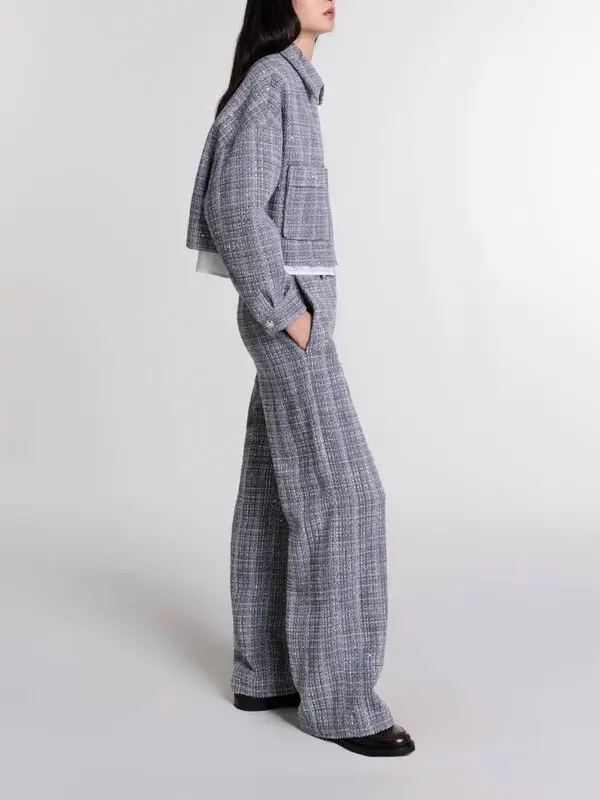Maje Cotton Short Tweed Jacket