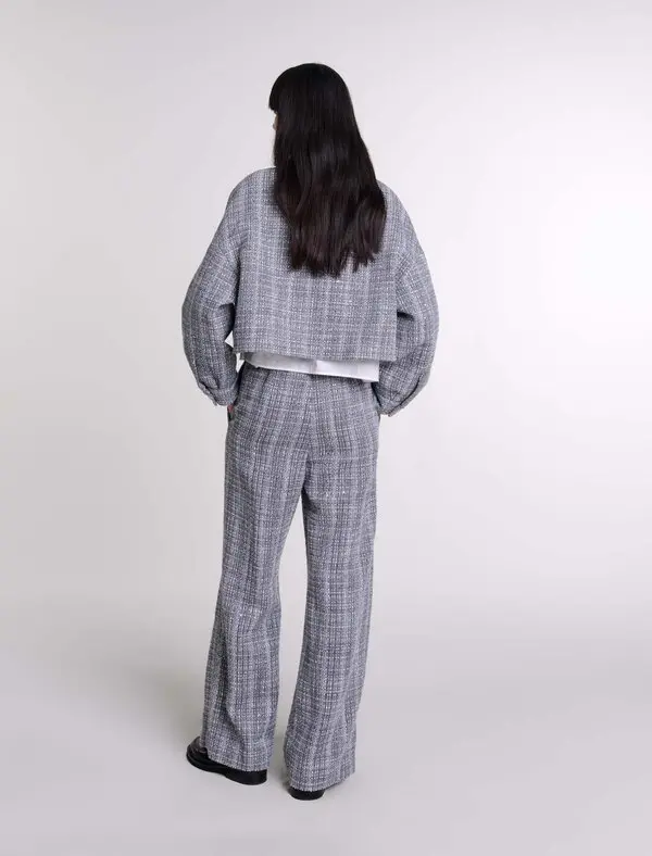 Maje Cotton Short Tweed Jacket