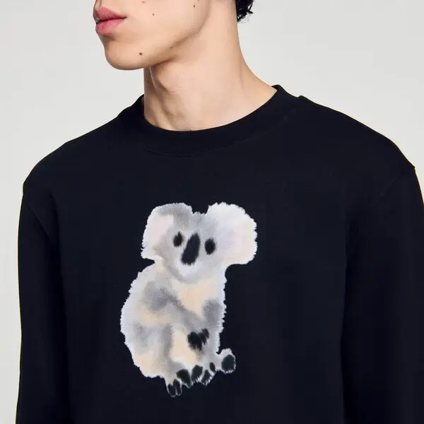 Sandro Wild Animals Fleece Sweatshirt