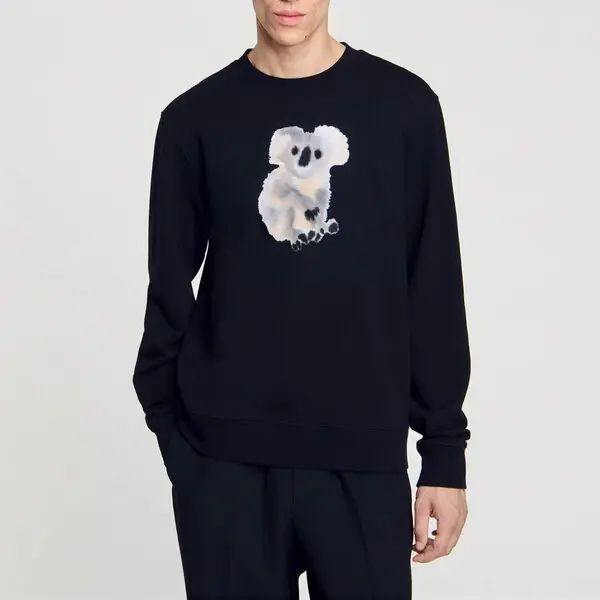 Sandro Wild Animals Fleece Sweatshirt