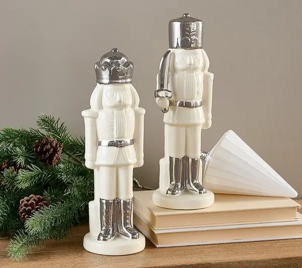HOME REFLECTIONS Set Of 2 Porcelain Nutcrackers - One-color