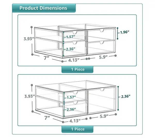 SORBUS 7-drawer Acrylic Organizer For Makeup