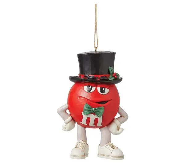 JIM SHORE M&m's M&m's Red Character In Hat H Anging Ornament - One-color