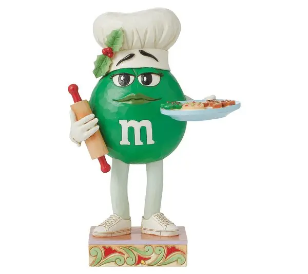 JIM SHORE M&m's M&m's Green Character W/ Coo Kies - One-color