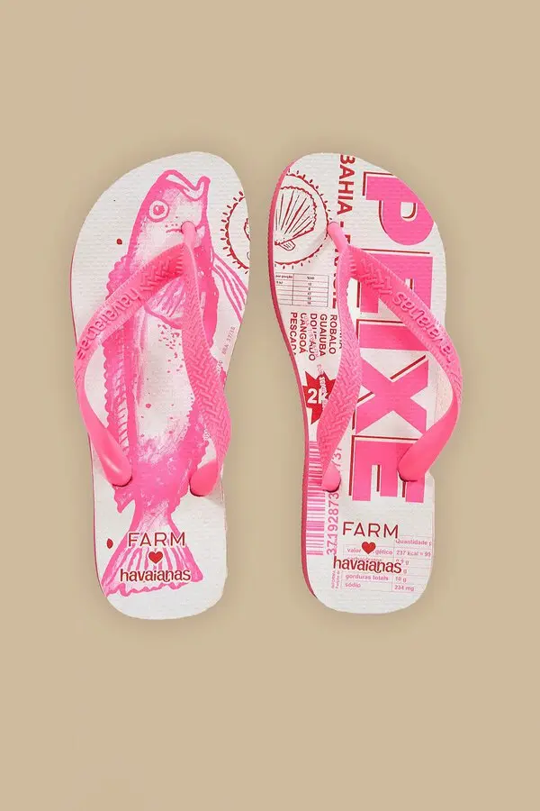 Farm Rio Peixe Havaianas Sandals - Pink Peixe