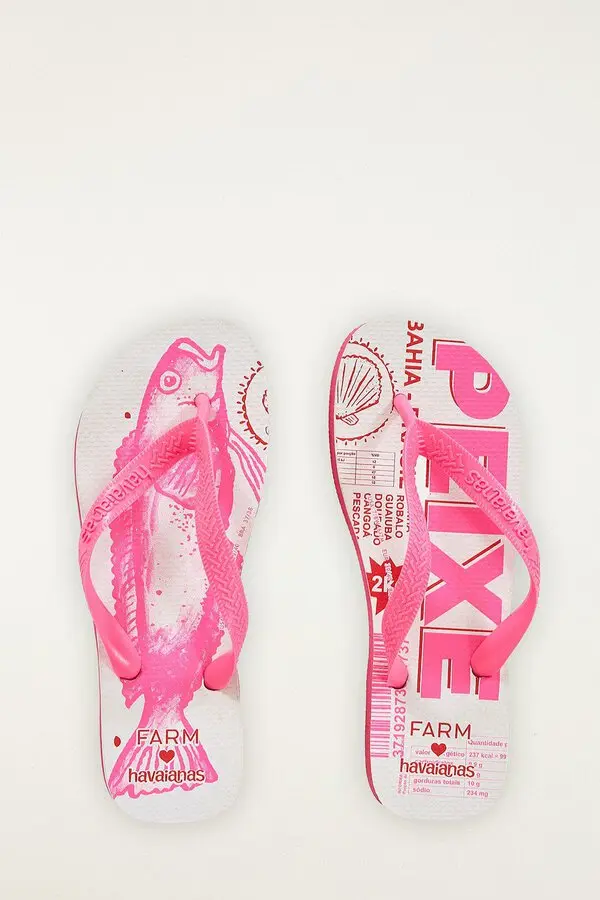Farm Rio Peixe Havaianas Sandals - Pink Peixe