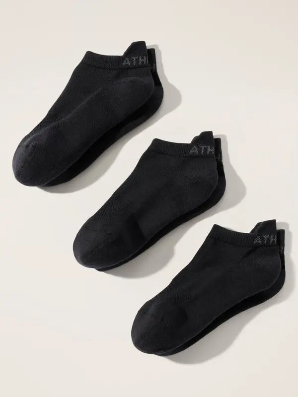 Athleta Everyday Ankle Sock 3-pack - Mult True Black