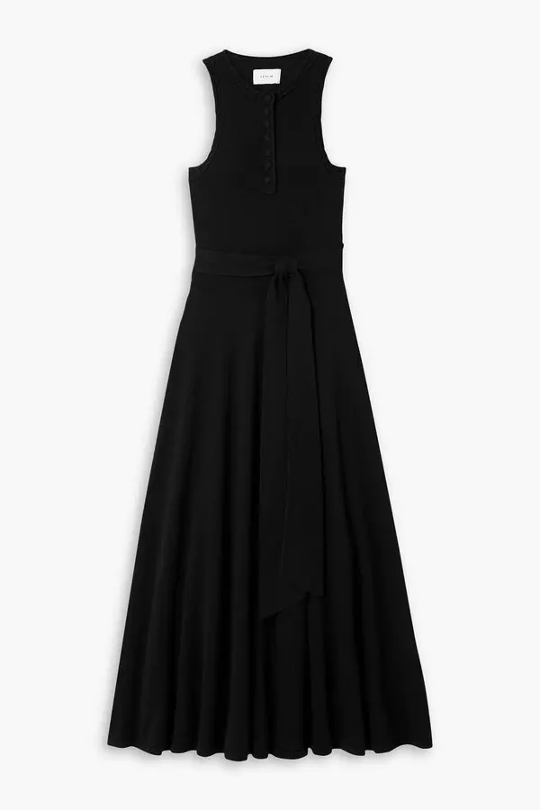 JOSLIN Isabel Cotton And Cashmere-blend Midi Dress
