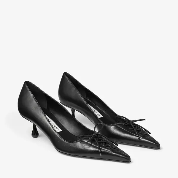 JIMMY CHOO Scarlett 50 Nappa Leather Pumps - Black