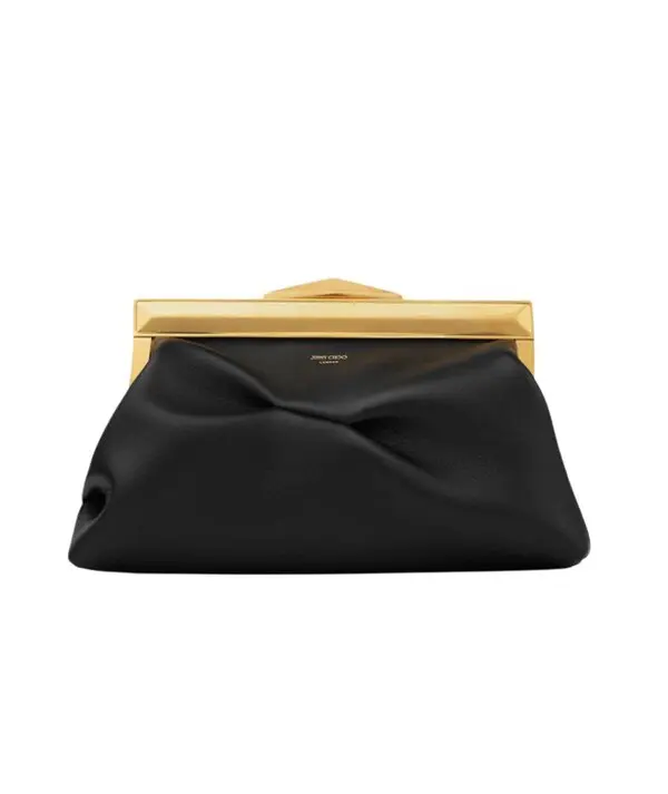 JIMMY CHOO Diamond Frame Leather Clutch