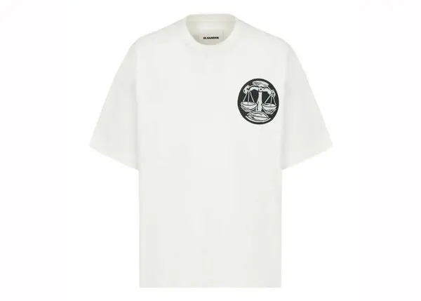 JIL SANDER Zodiac Patch Libra Oversize Logo T-shirt