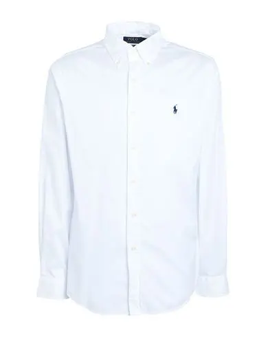 Polo Ralph Lauren Slim Fit Stretch Poplin Shirt Shirt Midnight Size Cotton, Elastane - White