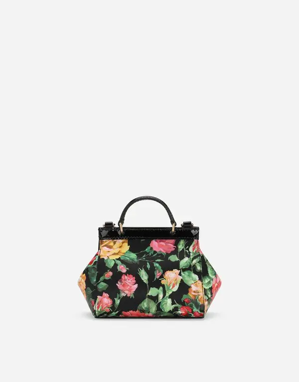 Dolce & Gabbana Sicily Satin Bag With Rose