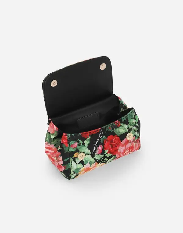 Dolce & Gabbana Sicily Satin Bag With Rose