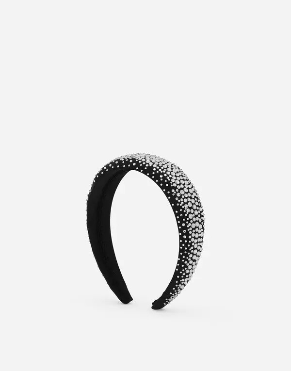 Dolce & Gabbana Satin Hairband With Rhinestone Bow  display picture 2