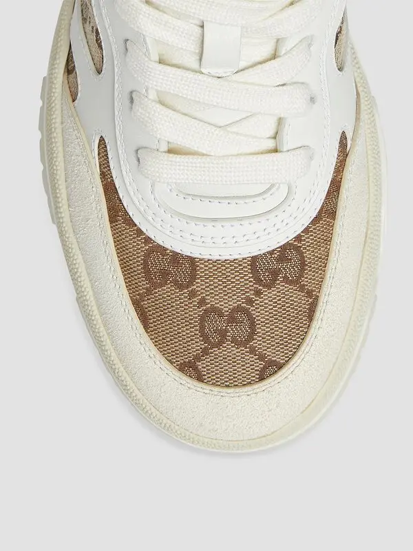 Gucci Re-web Leather Sneakers - Ivory