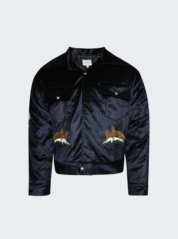 Rhude Woodland Hills Velvet Jacket - Blue