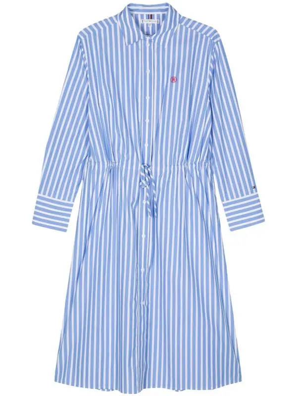 Tommy Hilfiger Striped Midi Shirt Dress