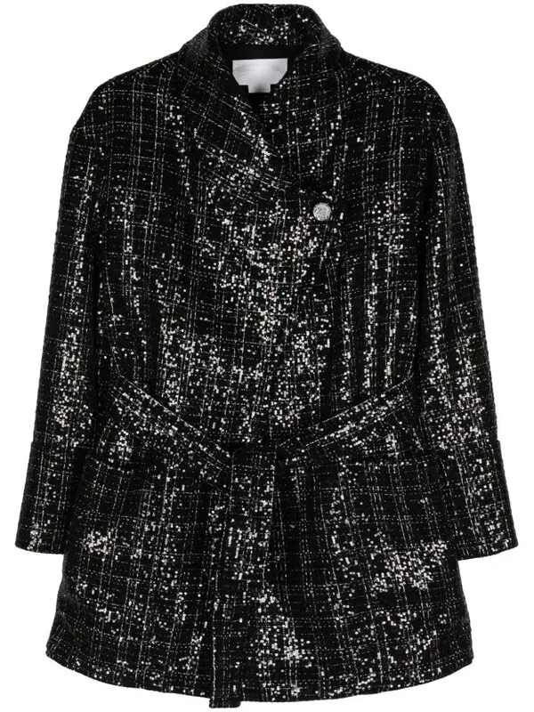 GENNY Sequined Tweed Coat