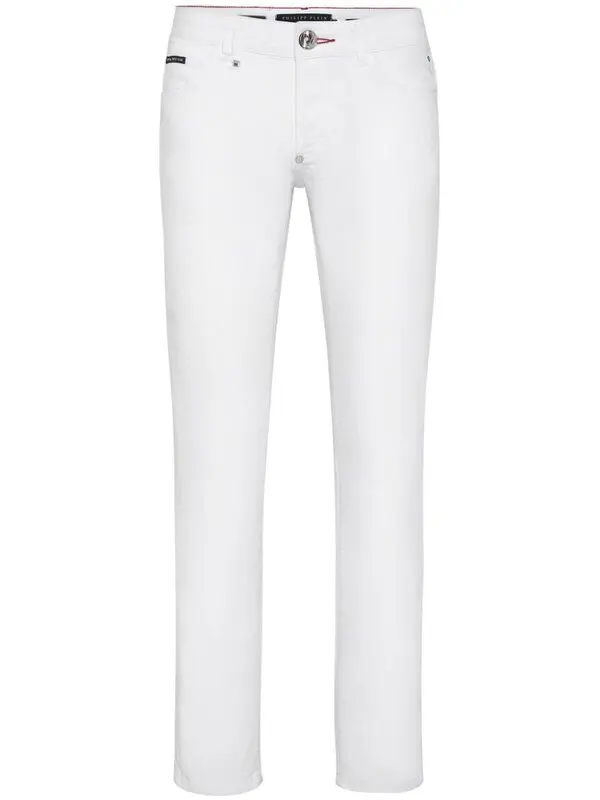 Philipp Plein Tiger Appliqué Straight-leg Jeans