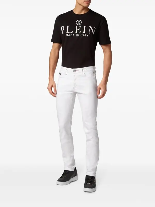 Philipp Plein Tiger Appliqué Straight-leg Jeans