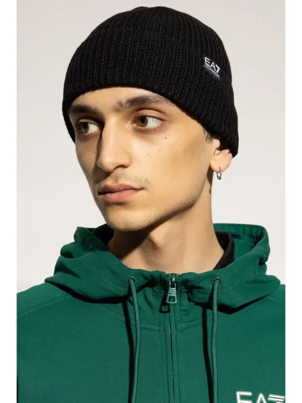 EA7 Logo-tag Beanie Hat