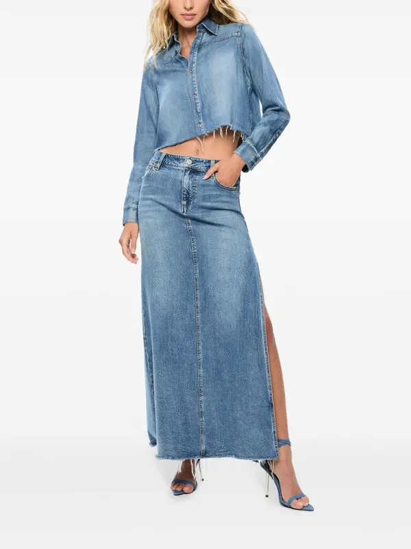 Alice + Olivia Finely Denim Shirt - Blue