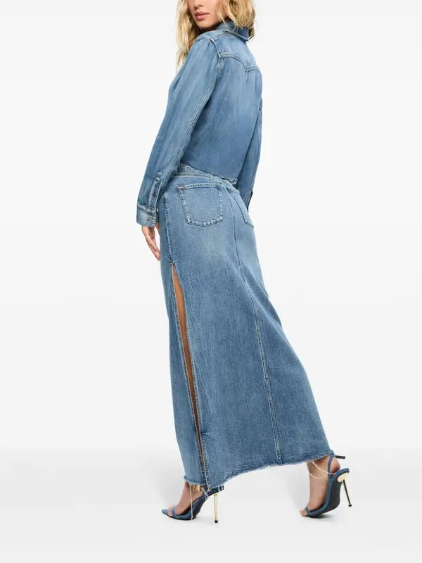 Alice + Olivia Finely Denim Shirt - Blue