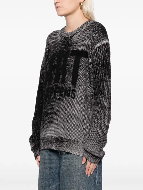 R13 Reverse-printed Wool Jumper