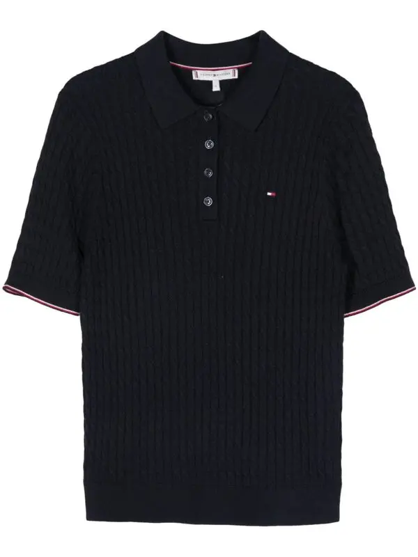 Tommy Hilfiger Logo-embroidered Knitted Top