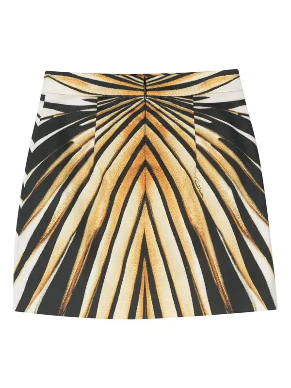 Roberto Cavalli Ray Of Gold-print Mini Skirt