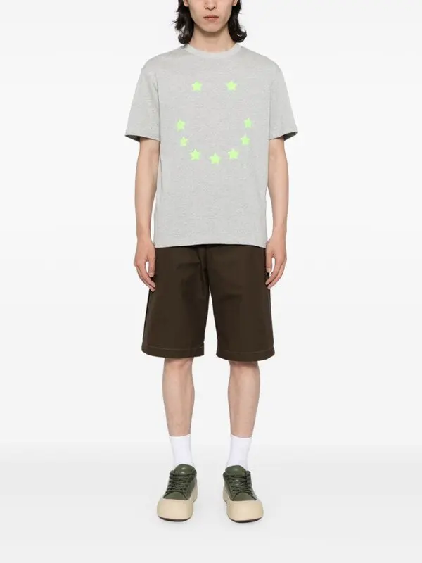 GROUND ZERO Star-print Cotton T-shirt - Grey