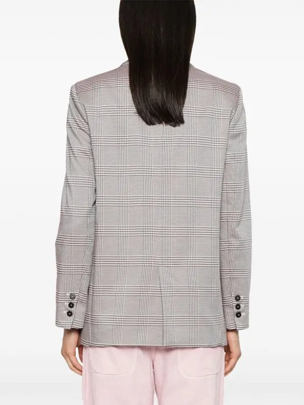 FORTE_FORTE Single-breasted Checked Blazer - Pink